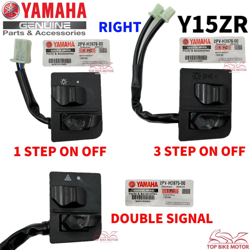 YAMAHA Y15ZR HANDLE SWITCH RIGHT HAND DOUBLE SIGNAL SUIS ON OFF Y15 V1 ...