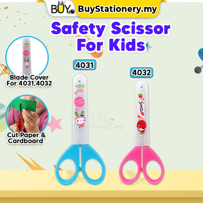 Sura Girls Kids Safety Scissor Blade Cover Gunting Kanak Kanak - (PCS ...