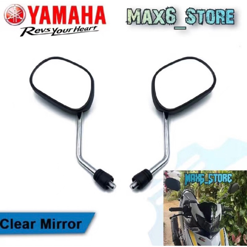 Yamaha Logo Thai Spark Side Mirror Chrome Black Yamaha Kaki Y16 Y15 LC135 NVX155 SRL115 SRL110 ...