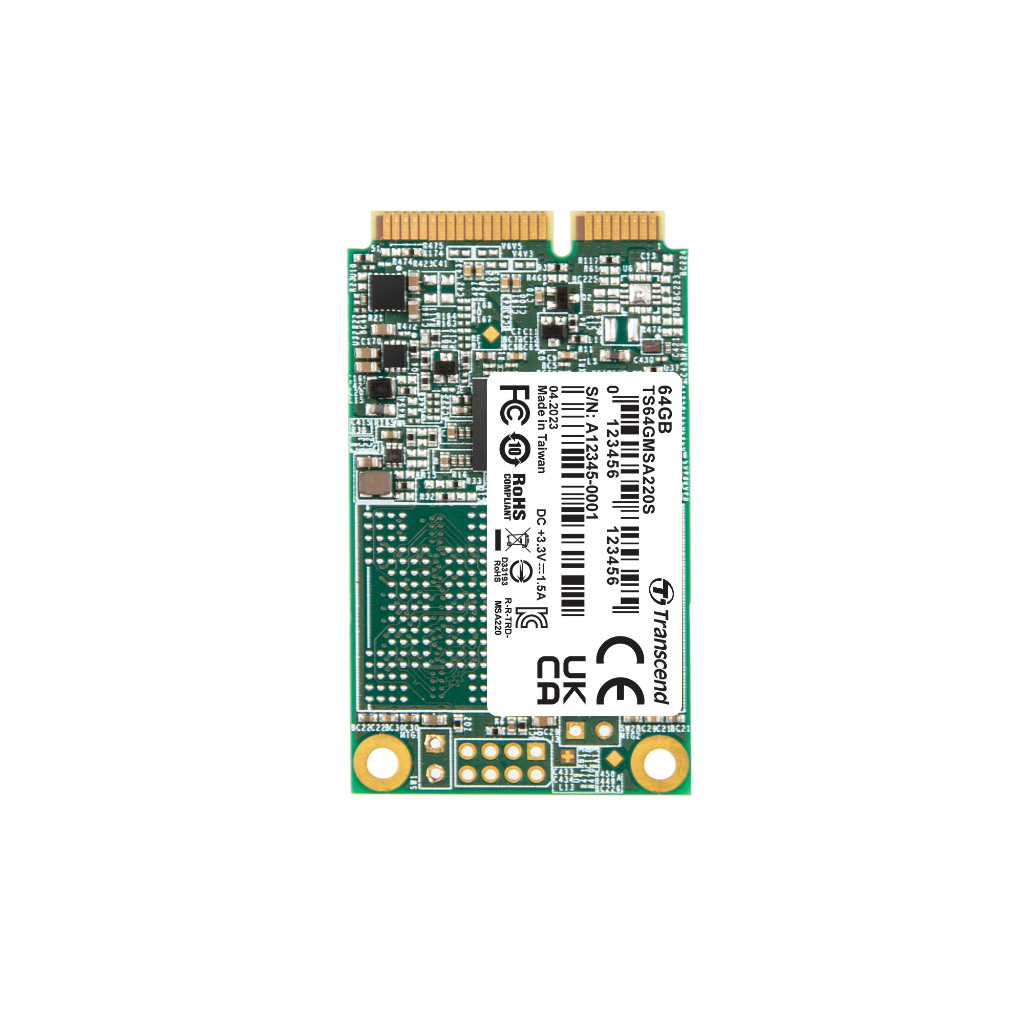 Transcend mSATA SSD 220S SATA III 6Gb/s TLC 3D NAND flash - 64GB/128GB ...