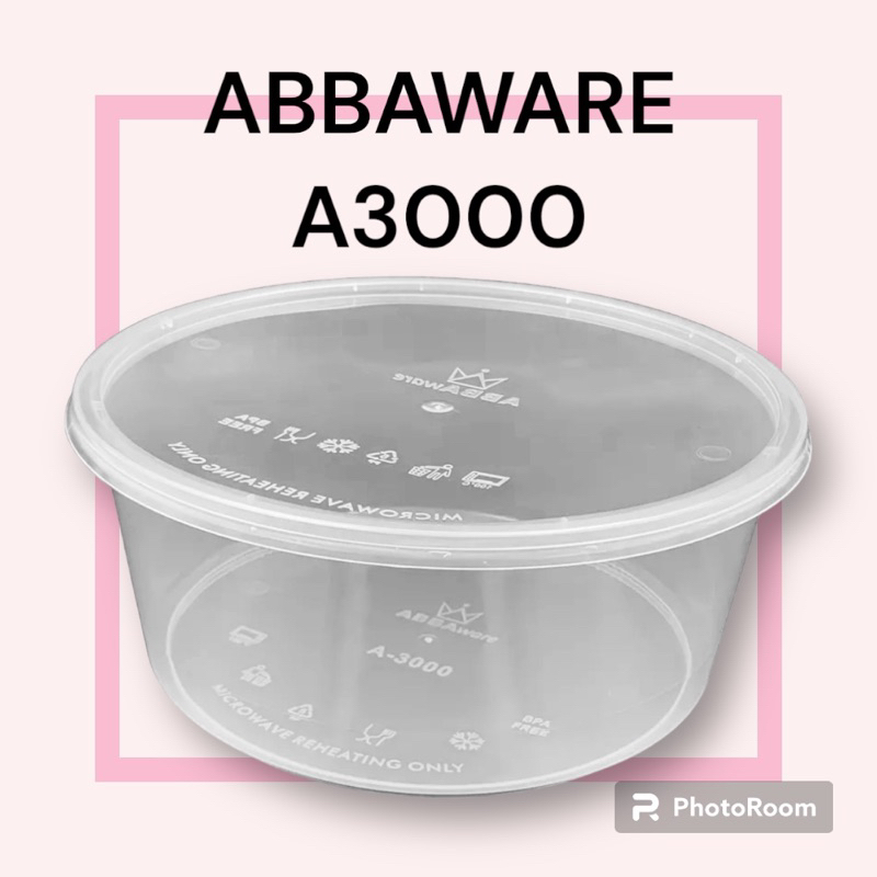 3000 Round Disposable Plastic Food Container ( 30pcs) 3000ml - SW-3000 ...