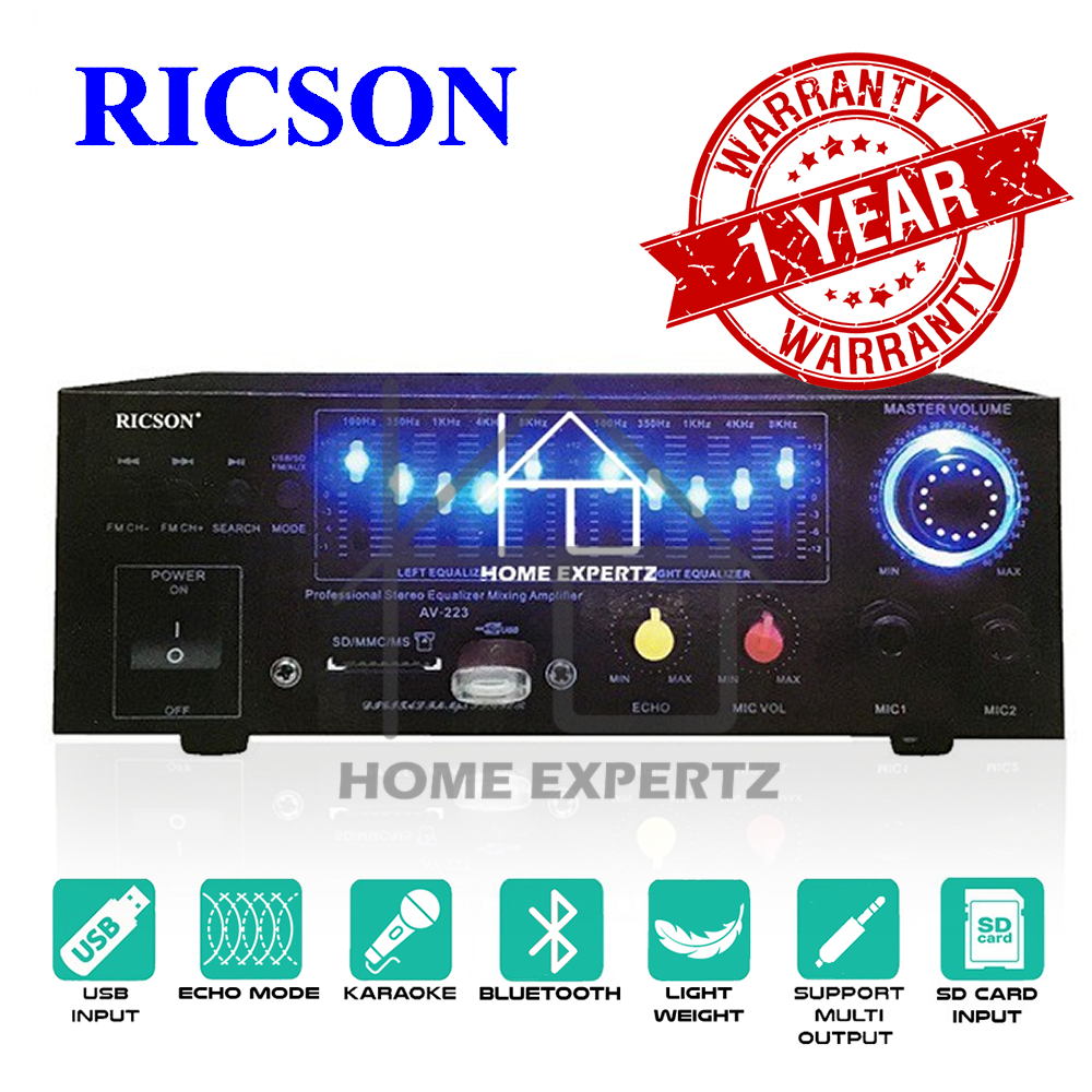 RICSON KARAOKE AMPLIFIER AMPLIFIER KARAOKE RICSON (AV-223) | Shopee ...