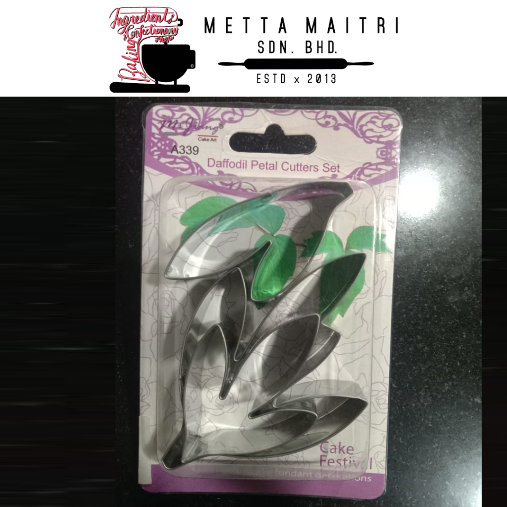 Metta Maitri Daffodil Flower Petals Cookie Fondant Cutter Kitchen Stainless Steel Mold for ...