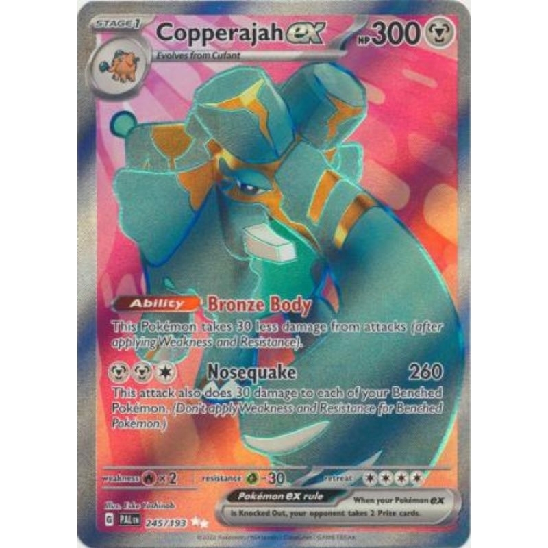 Pokémon TCG - Copperajah Ex 245/193 full art / paldea evolved | Shopee ...