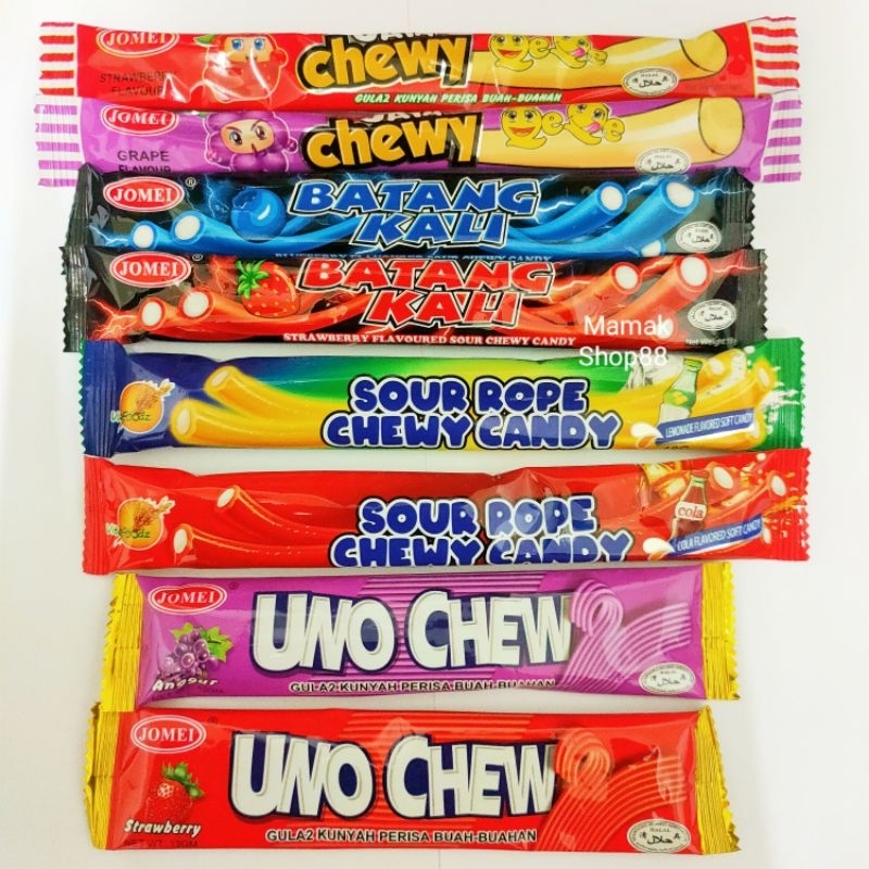 Kali Sour Chewy Candy Rod / Uno Chew Candy / Jaya Chewy Candy / Sour ...