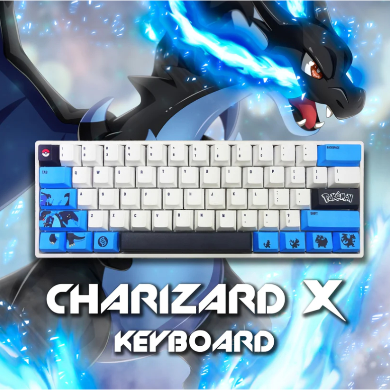 Pokemon Anime Keycaps PBT Cherry Profile Collection Charizard Mega ...