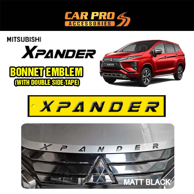 Mitsubishi Xpander 3D Wording Emblem Logo (Matt black) with double tape ...
