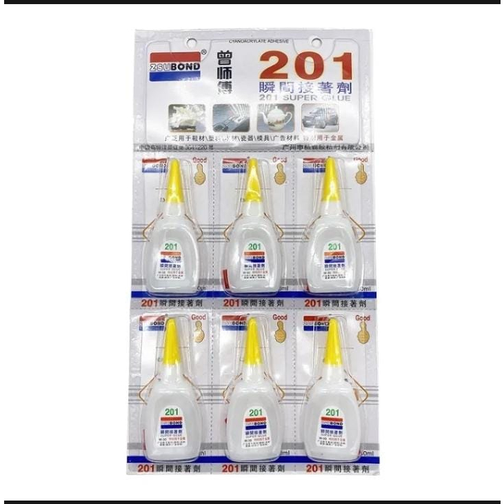 201 Super Glue Strong 50g Super Glue Adhesive Glue (30g) | Shopee ...