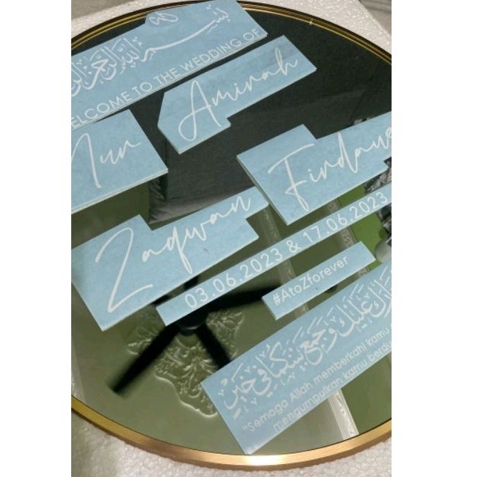 Sticker Cermin Diy Die-cut welcome board cutsticker vinylsticker ...