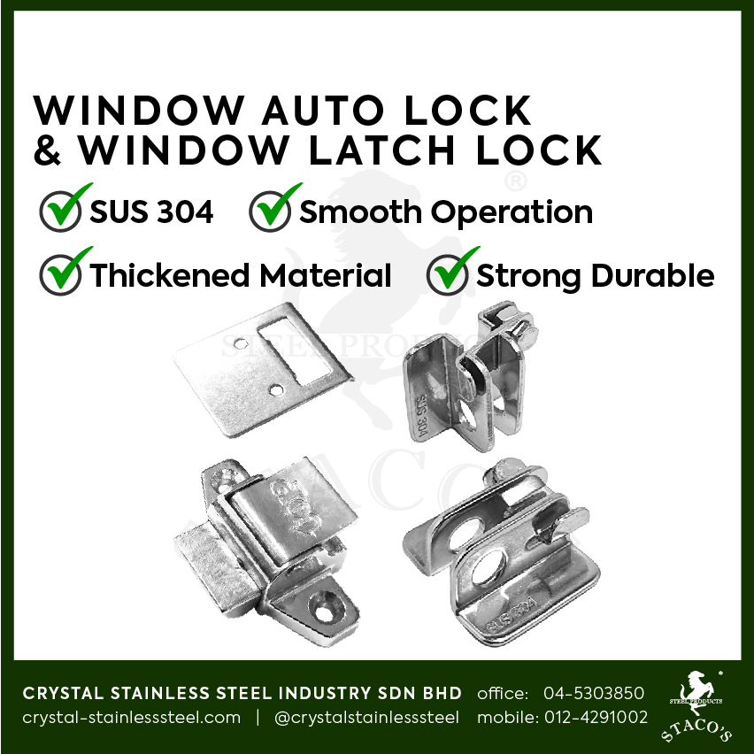 STACOS Stainless Steel 304 Left Right Lock Door Swivel Bolt Swing Bolt ...