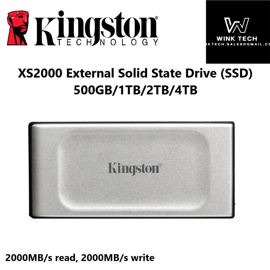 Kingston XS2000 External Solid State Drive (SSD) USB Type-C 3.2 Gen 2x2 ...