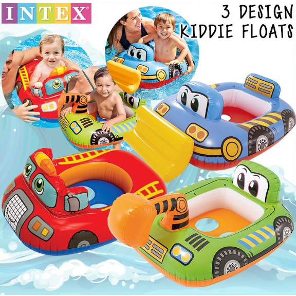 INTEX 59586 Inflatable Baby Kids Floating Swimming Ring Cartoon Style ...