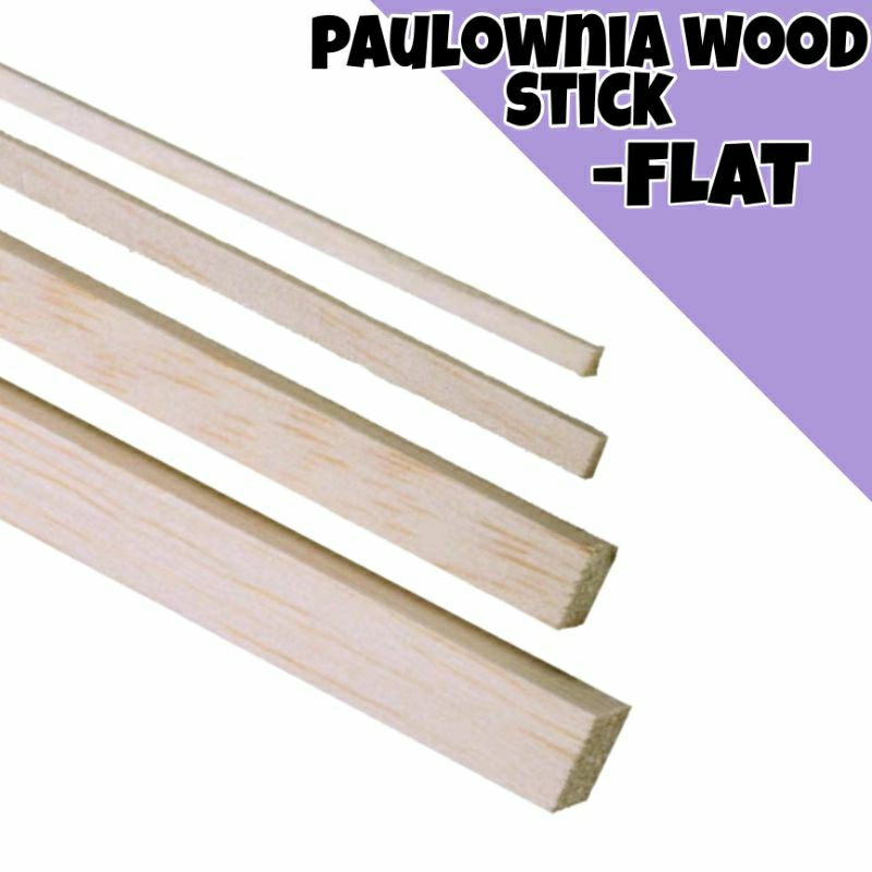 Paulownia Wood Stick - Flat (50cm) | Shopee Philippines