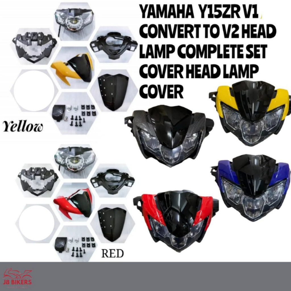 YAMAHA EXCITER Y15ZR Y15 V1 CONVERT TO V2 HEAD LAMP COMPLETE SET COVER ...