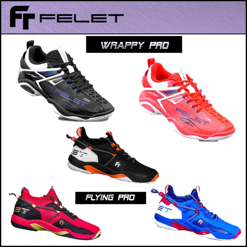 FELET Badminton Shoes WRAPY PRO / FLYING PRO Shoes | Shopee Philippines