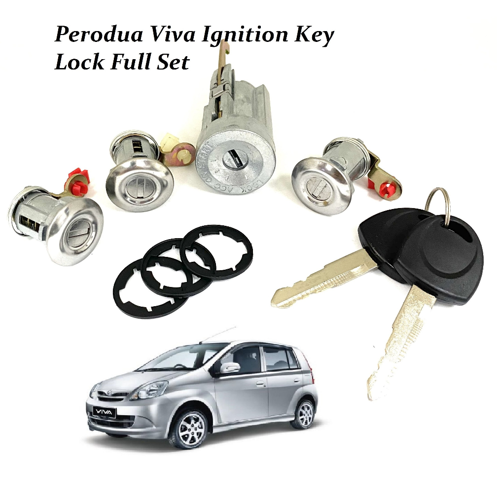 Perodua Viva 660/850/1.0 Ignition Key Lock Starter Key Door Key Set ...