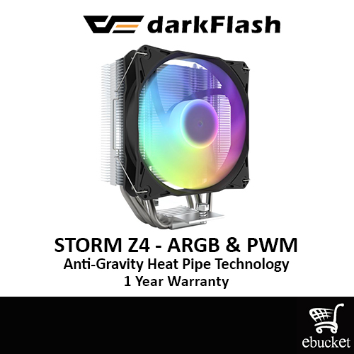 darkFlash Storm Z4 aRGB Tower CPU Cooler - Black | Shopee Philippines