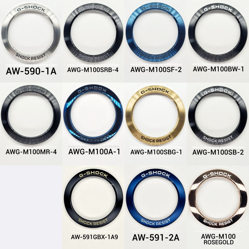 CASIO G-SHOCK STAINLESS STEEL INNER BEZEL RING AW590 AW591 AWGM100 ...