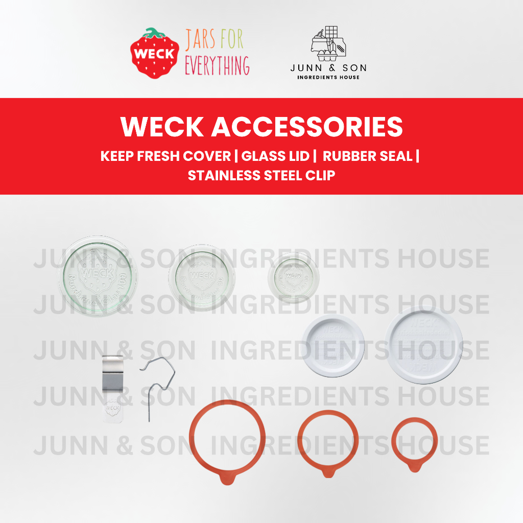 Weck Jar Accessories / Parts (Glass Lid / Keep Fresh Lid / Rubber Seal ...