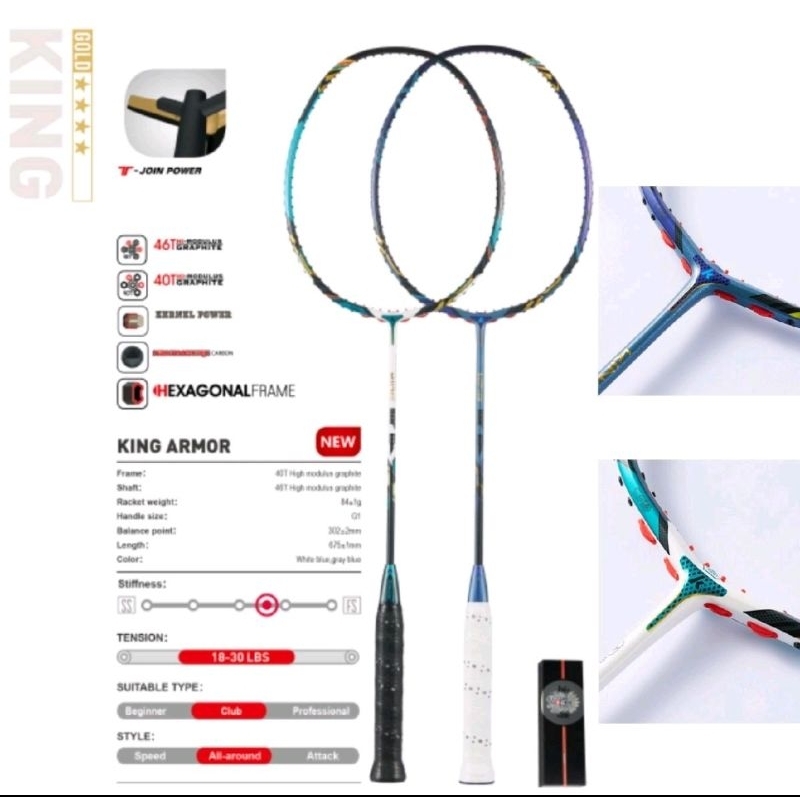 Kawasaki King Armor Badminton Racket (With Box) | Shopee Philippines