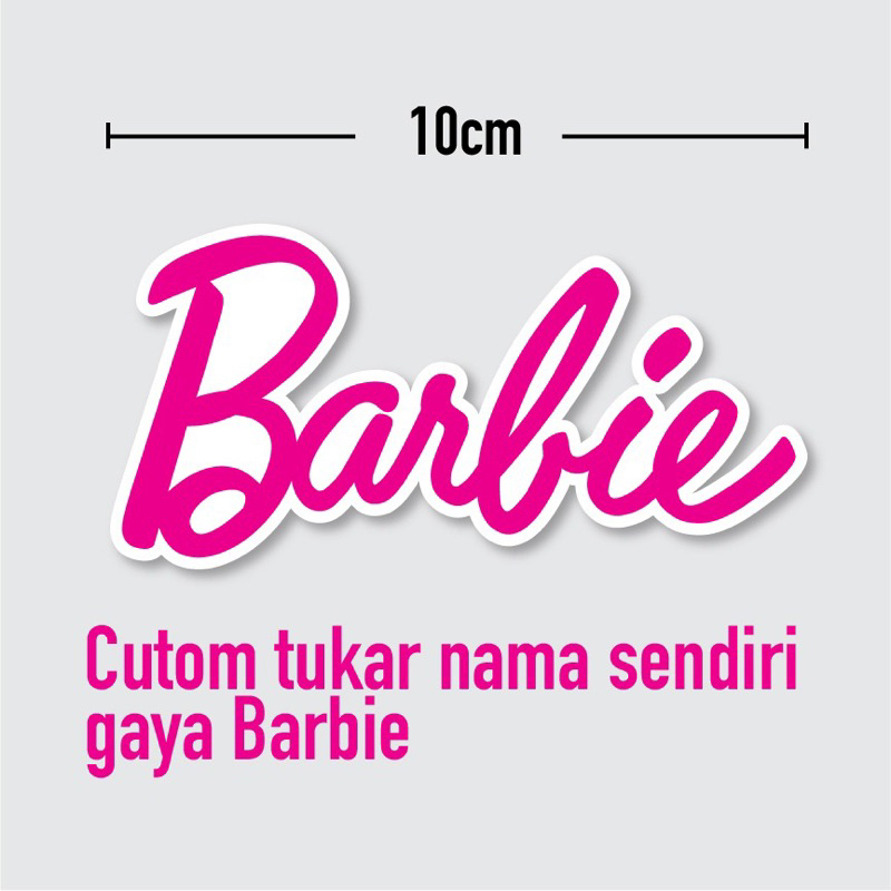 Barbie Custom Nama sticker | Shopee Philippines