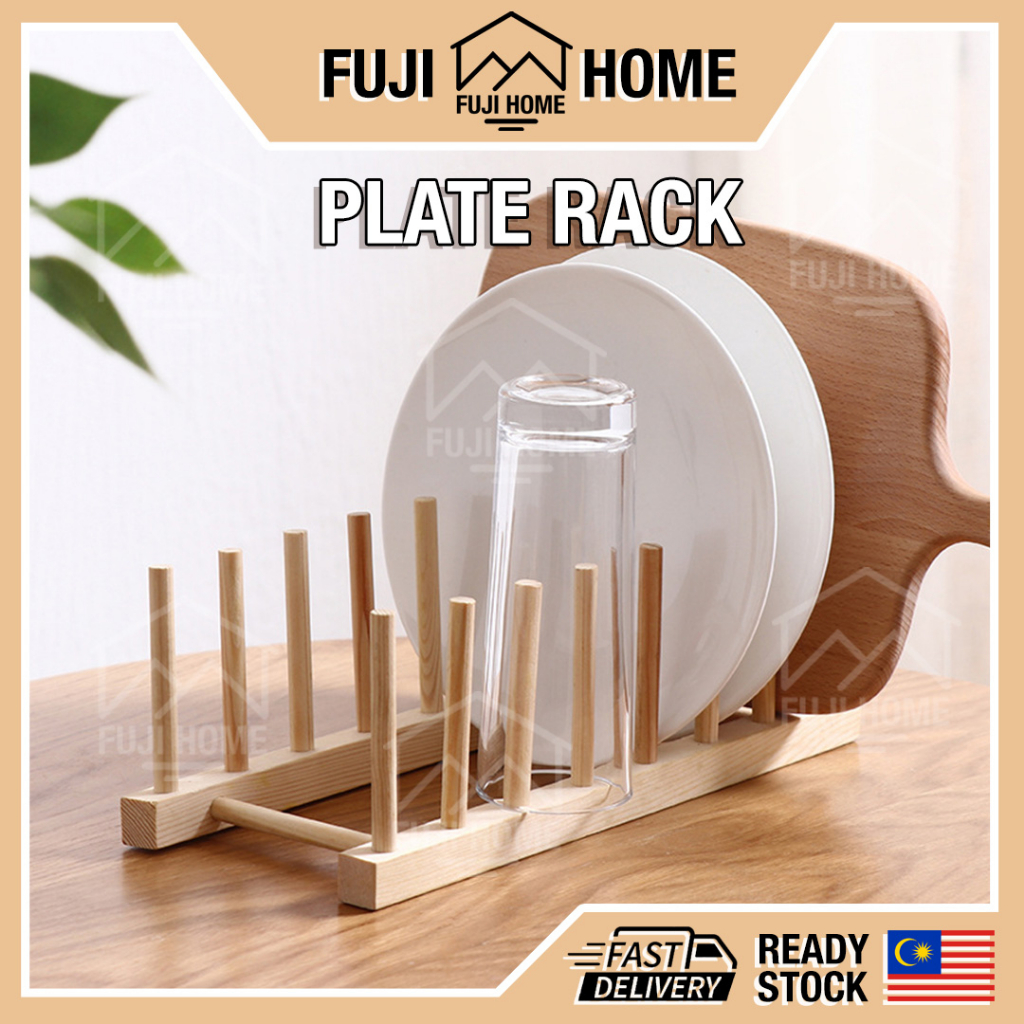 Kitchen Wooden Dish Rack Dish Drainer Plate Rack Bowl Rack Kitchen Rack ...