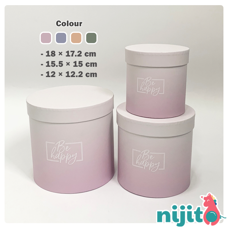 Nijito - Decorative Cylinder Round Flower Florist Bucket Paper Box ...