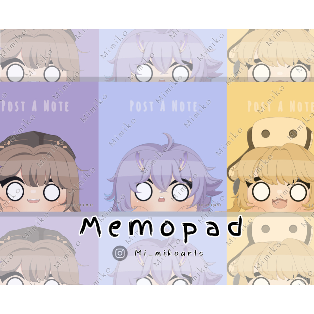 Honkai Star Rail Honkai Impact Memopad Notepad Herta Bailu Hook 75 gsm ...