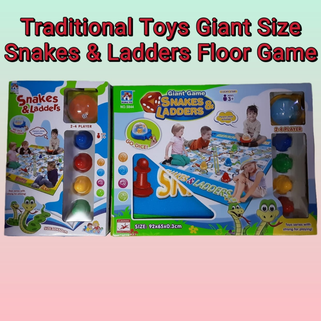 Traditional Toy Giant Size Snakes & Ladders Floor Game (Mainan Tradisional Saiz Gergasi Ular ...