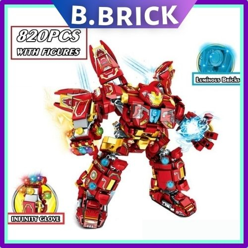 Local Marvel Building Blocks Superheroes Iron Man Robot Hulkbuster Mech ...