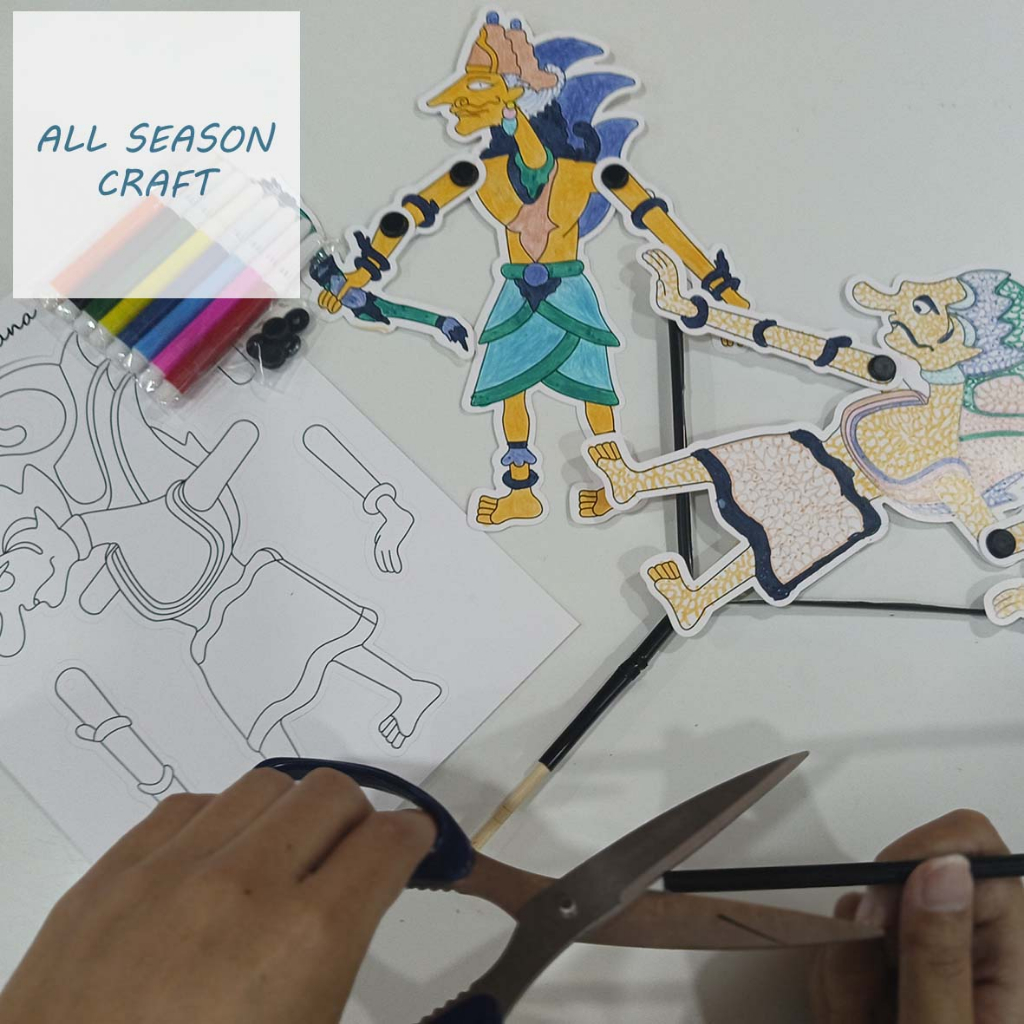 Wayang Kulit Puppet Kit Paper DIY Kid Craft/ Traditional Shadow Puppet ...