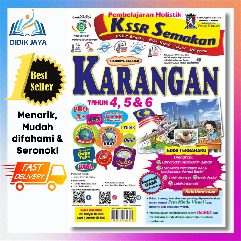 Primary School Malay Essay Reference Book Year 456 UASA Mind Map Comic ...