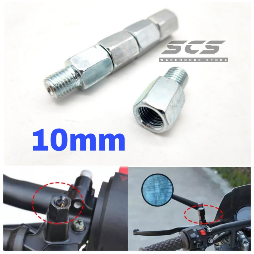 Universal Side Mirror Adapter M10 Clockwise Motor Convertor Extent ...
