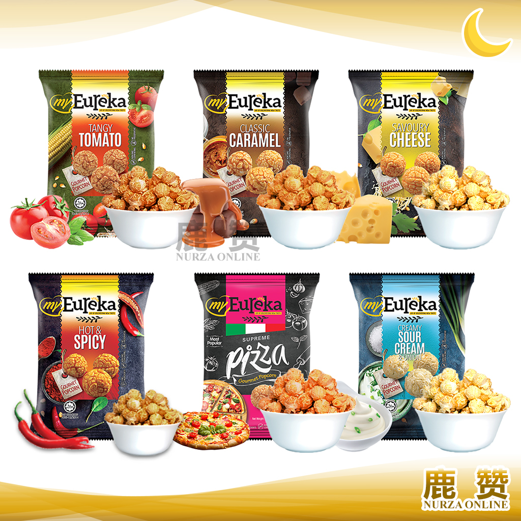 EUREKA Popcorn Assorted Flavours Classic Caramel Cheese Spicy Pizza ...
