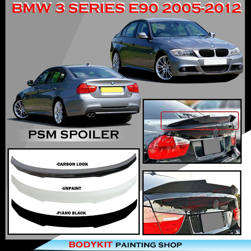 BMW 3 SERIES E90 2005-2012 PSM STYLE CAR SPOILER REAR TRUNK SPOILER LIP ...