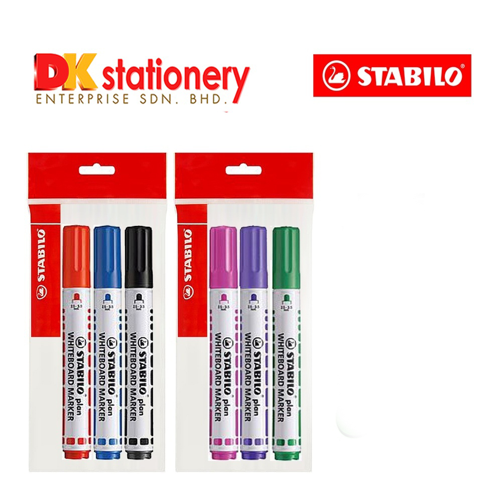 Stabilo Plan Whiteboard Marker Set of 3 Pcs | Shopee Philippines