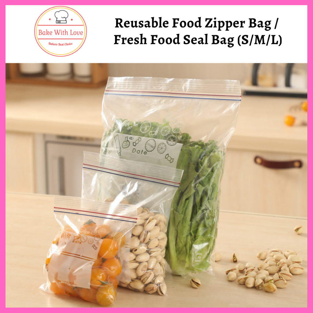 Fresh Zipper Bag / Food Storage Reusable Seal Bag Freezer Ziplock ...