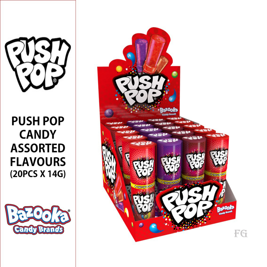 PUSH POP CANDY ASSORTED FLAVOURS (20pcsX14g) | Shopee Philippines