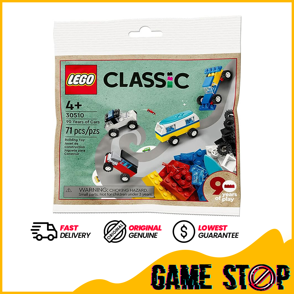 LEGO Classic 30510 90 Years of Cars 71 Piece Iconic Cars Toy Set ...