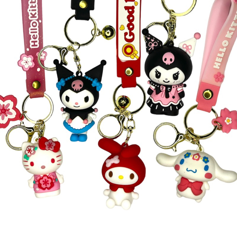 Premium Hello Kitty and Friends Keychain - My Melody Kuromi Pompompurin ...