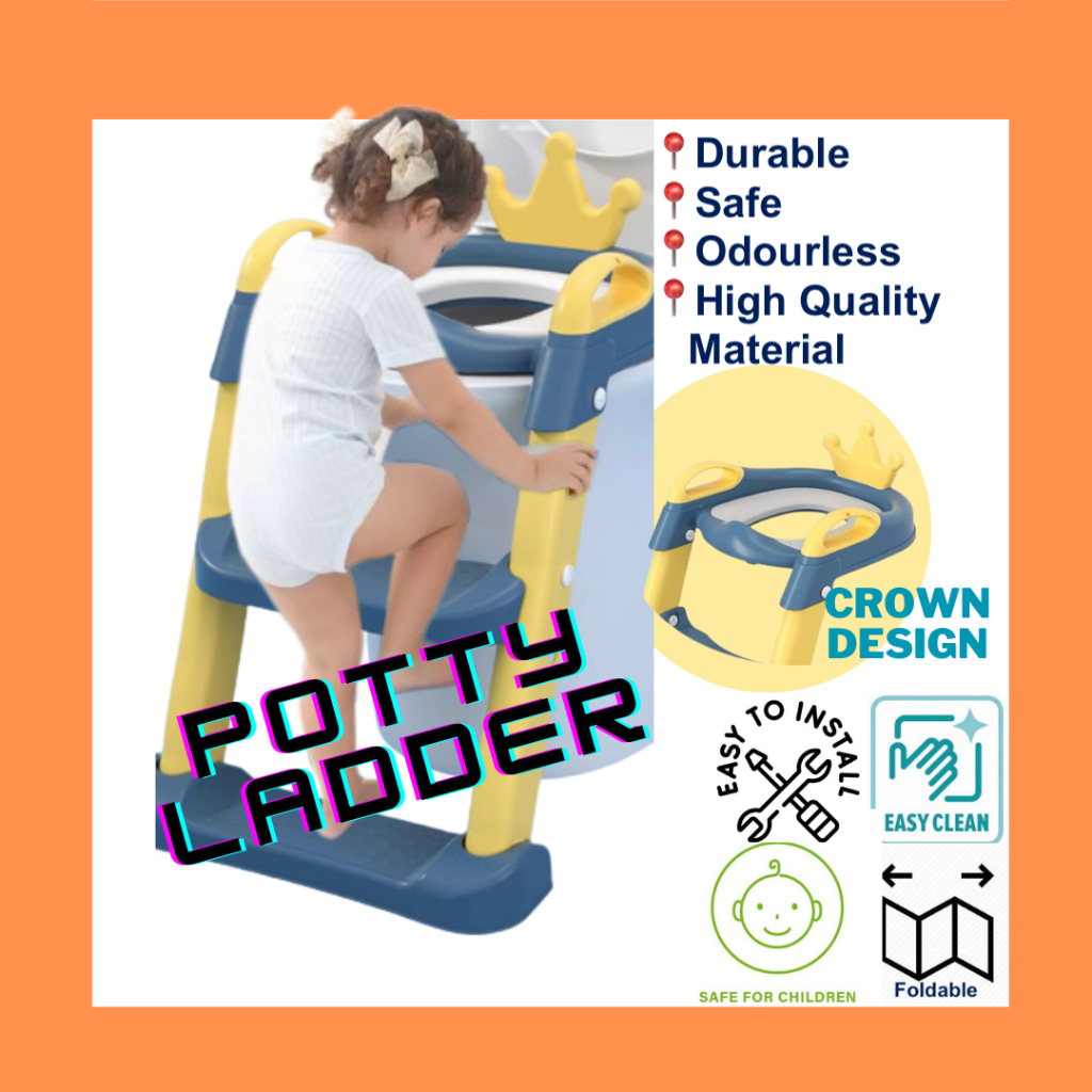 Potty Toilet Bowl Potty Training Ladder Seat Adjustable Folding Toilet ...