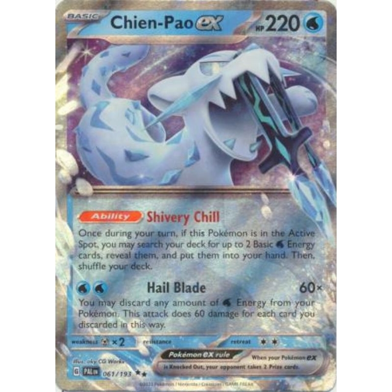 Pokémon TCG - Chien Pao ex 061/193 Palde Evolved | Shopee Philippines