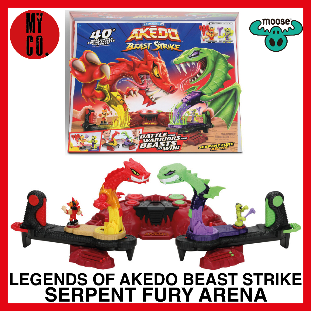 LEGENDS OF AKEDO BEAST STRIKE SERPENT FURY ARENA MOOSE TOYS VIPERWRATH ...