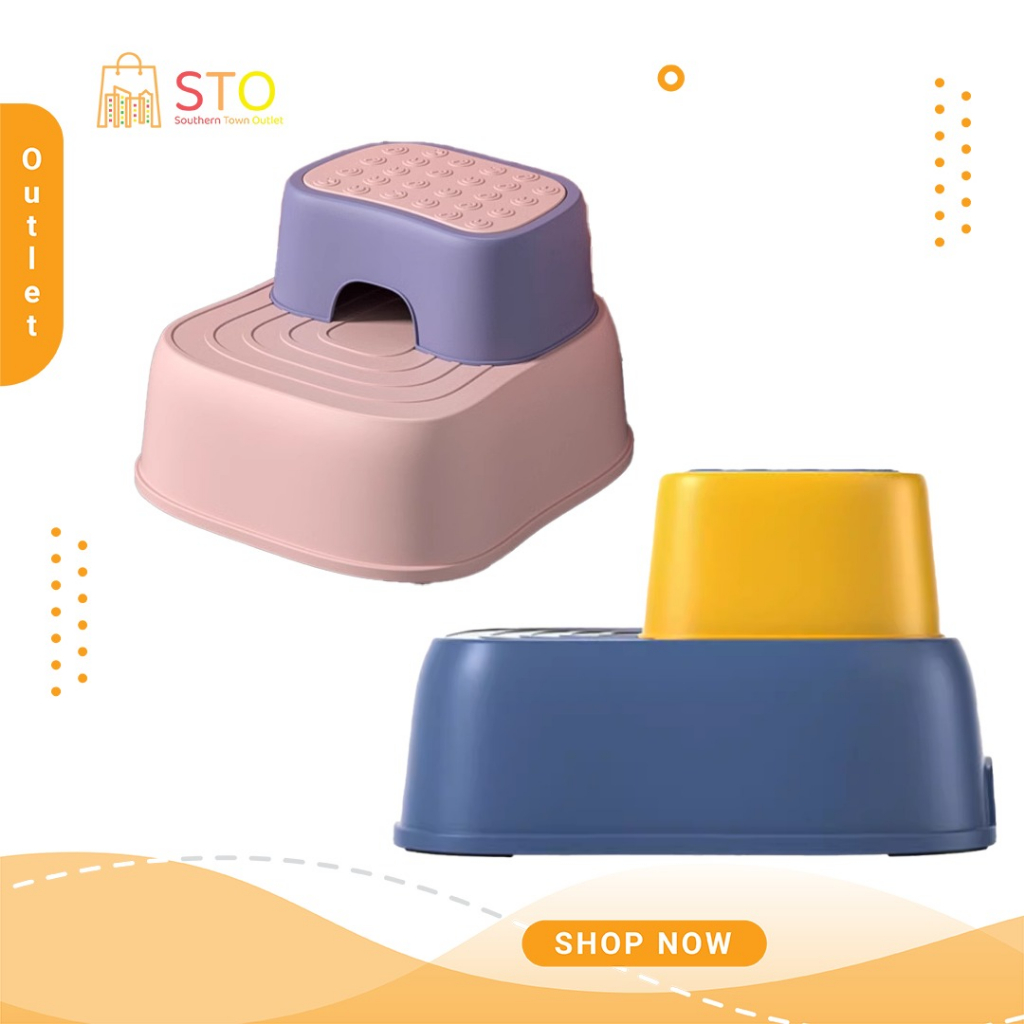 STO Multifunctional 2 Step Kids Step Stool Thick Plastic Kid Toddler ...