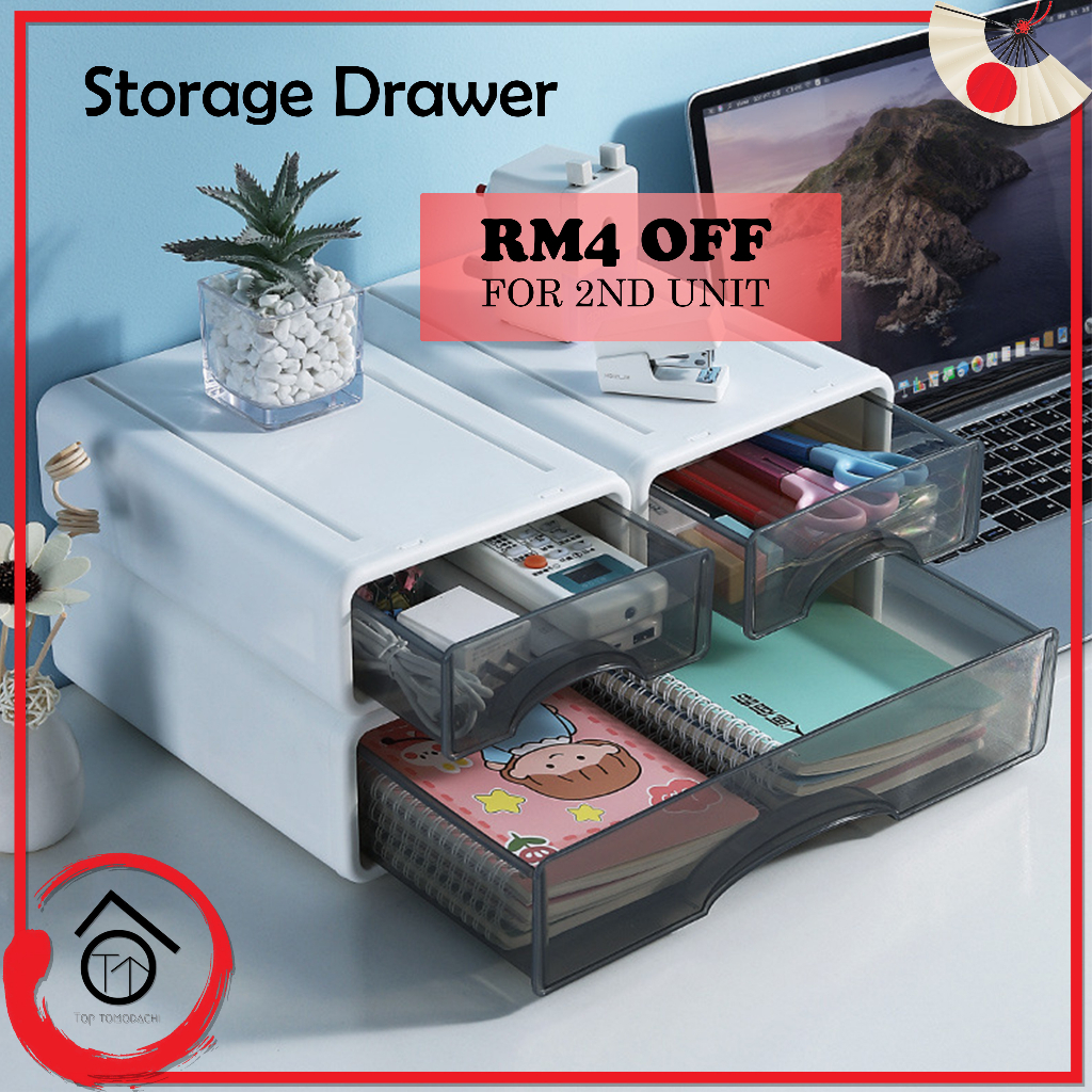 Tomoso Desk Storage Drawer / Table Organiser / Desk Organiser | Shopee ...