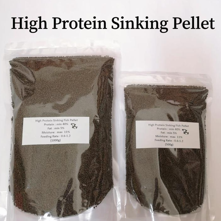High Protein Fish Sinking Pellet 500g/1,000g High Protein Sinking Fish ...