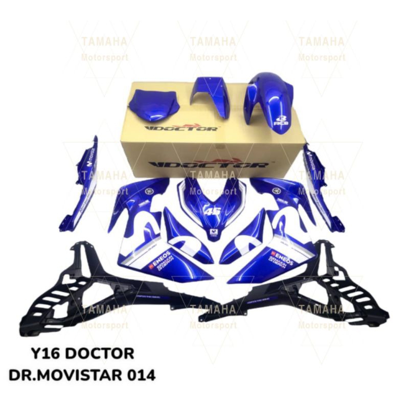 YAMAHA Y16 Y155 vva Movistar m putih 46 Cover set (Sticker Tanam ...