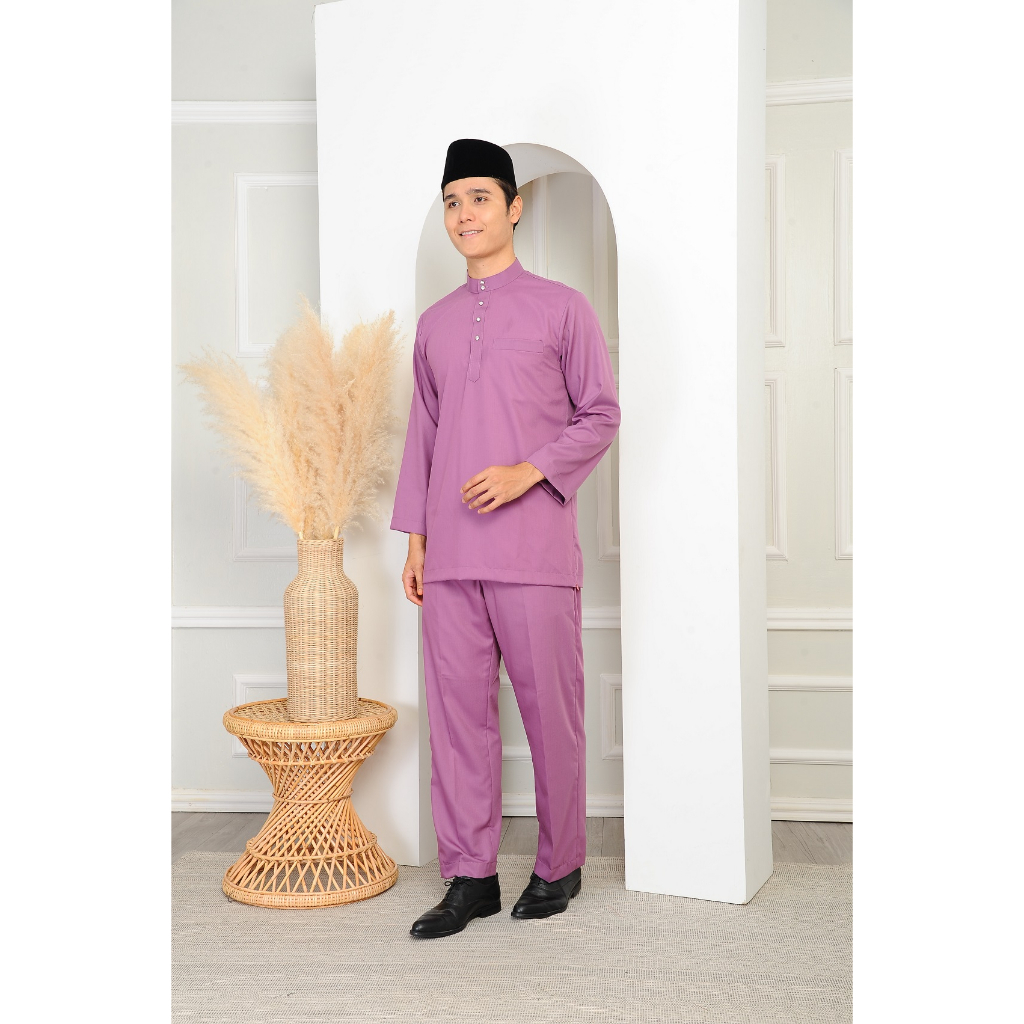 SLIM FIT BAJU MELAYU RAYA 2023 Design with Trendy Colors side zip ...