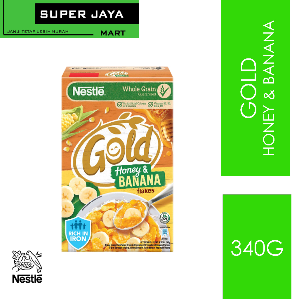Nestle Gold Cereal Honey&banana Flakes/Honey&berries Flakes 340g/Honey ...