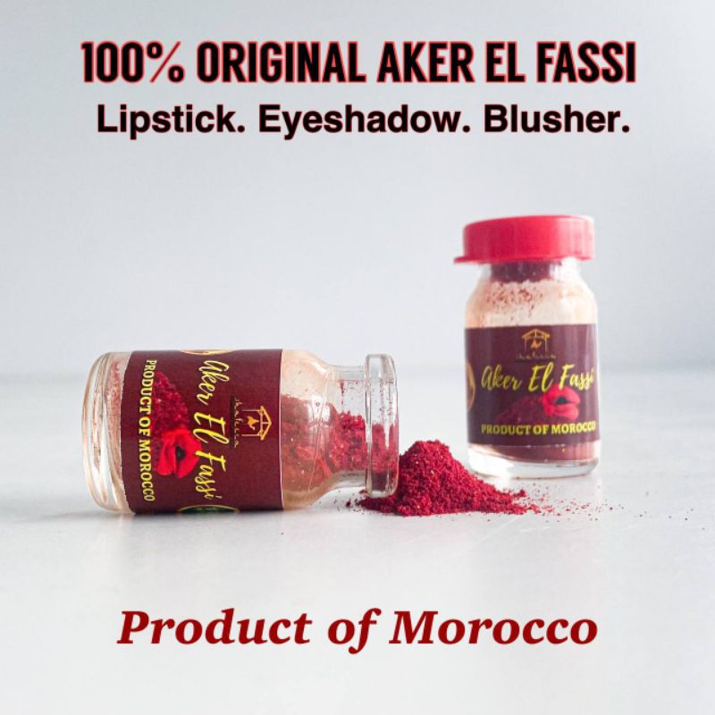 Shafeeca Authentic Moroccan Aker El Fassi (Lipstick/Blusher/Eyeshadow ...